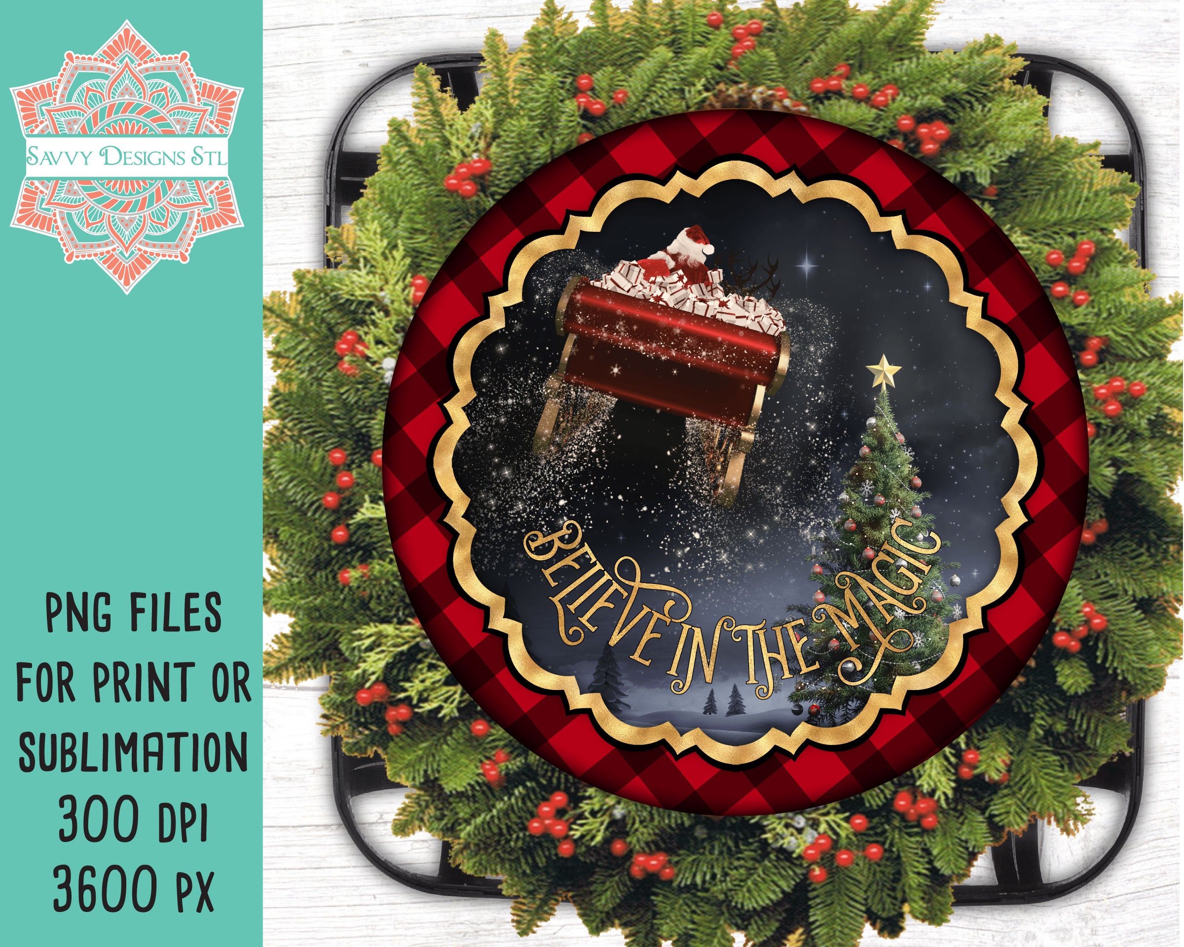Christmas Rounds Bundle for Sublimation or Print, Holiday Sublimation ...