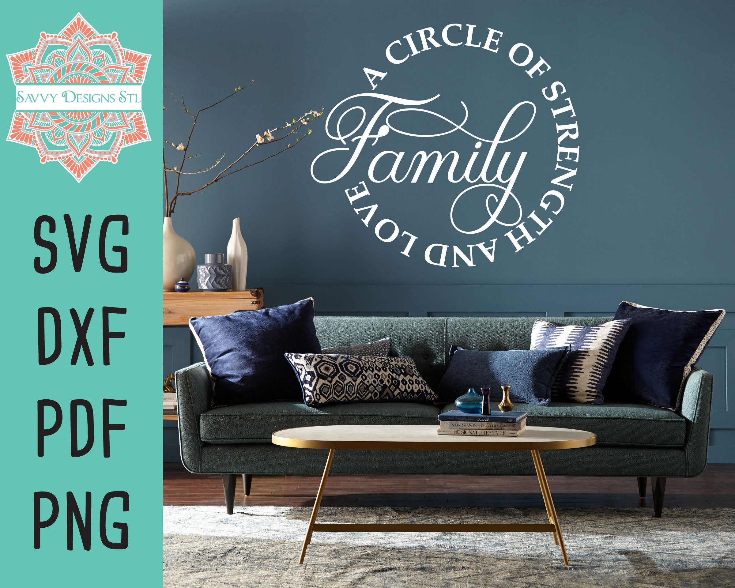 Family Circle SVG, Strength and Love, Farmhouse Sign (digital Download ...
