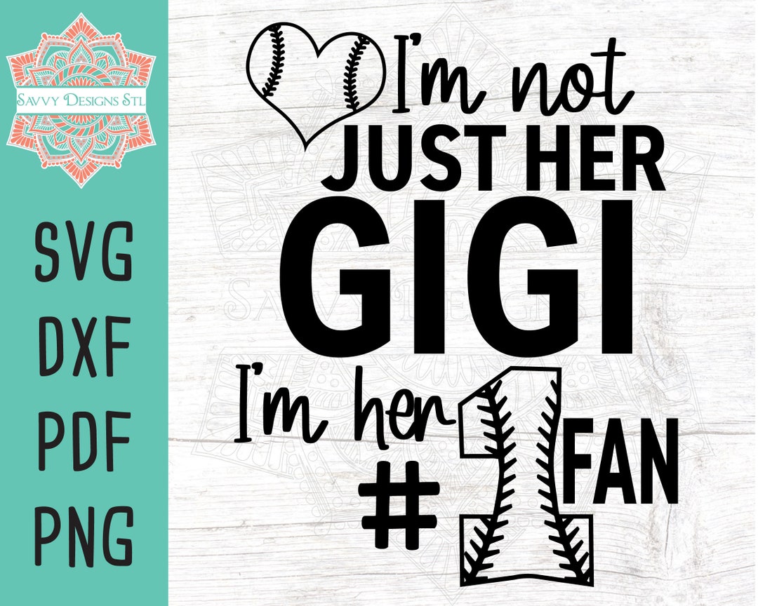 Baseball Gigi #1 Fan SVG Cut File (digital Download) - Etsy