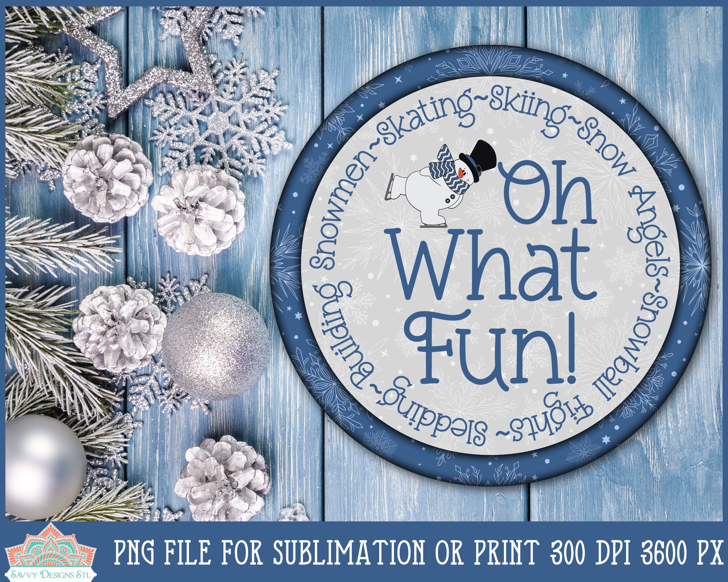 Round Winter Signs Door Sign Bundle for Sublimation or - Etsy