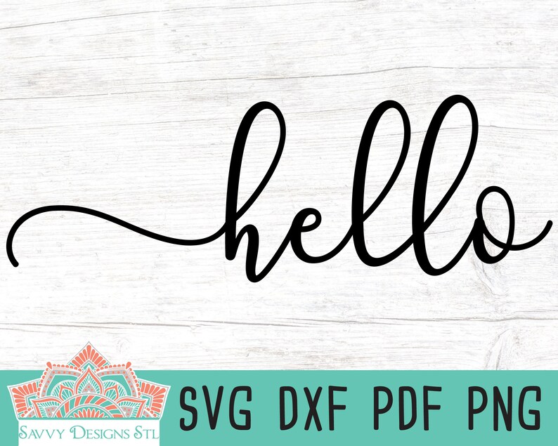 Hello Cut File for Silhouette and Cricut, INSTANT DOWNLOAD, Doormat ...