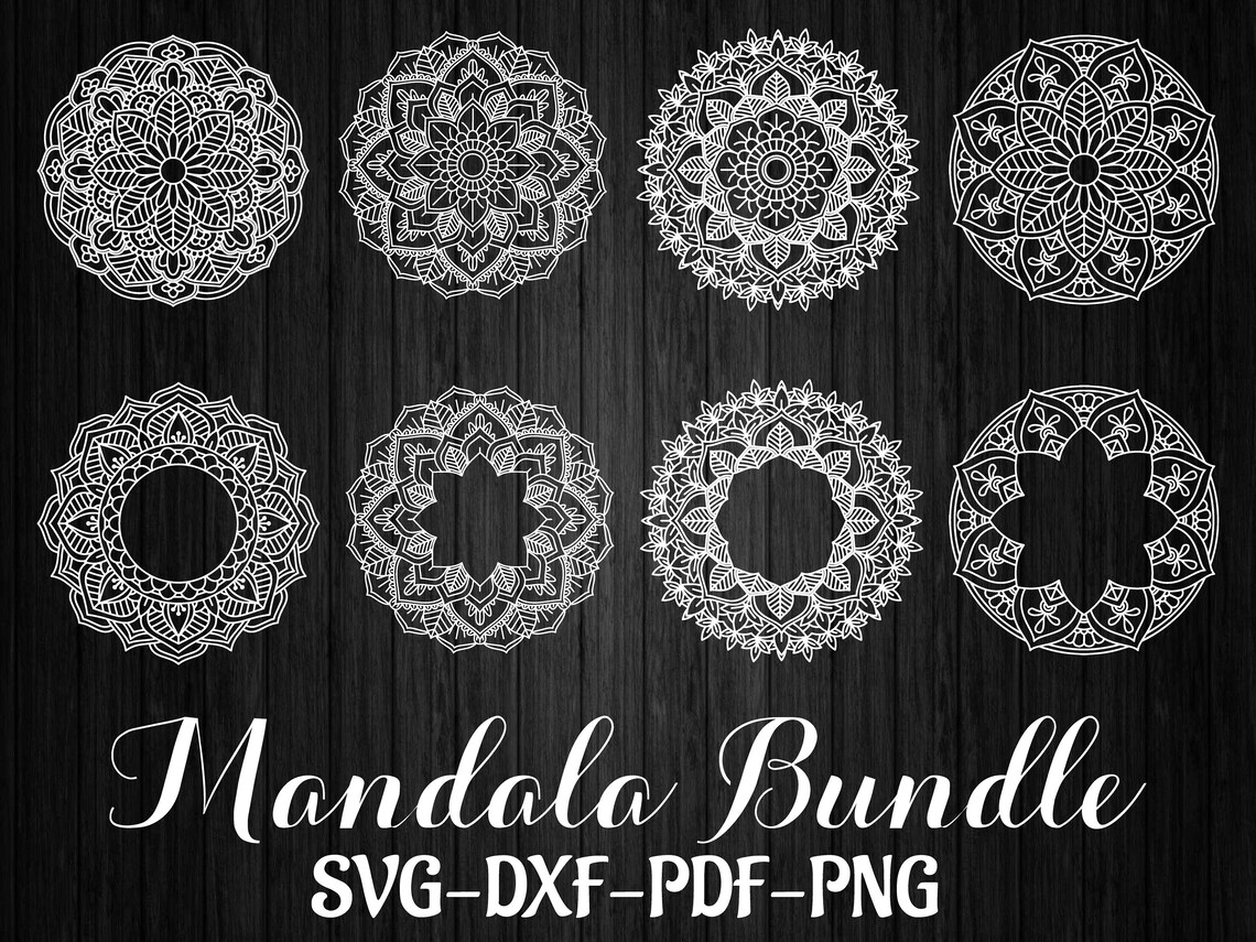 Mandala Pattern Bundle Template Cut File for Silhouette and - Etsy
