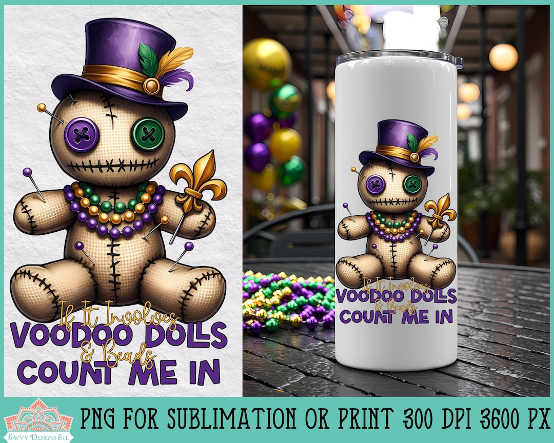 Mardi Gras Voodoo Doll for Sublimation or Print, INSTANT DOWNLOAD Fat ...