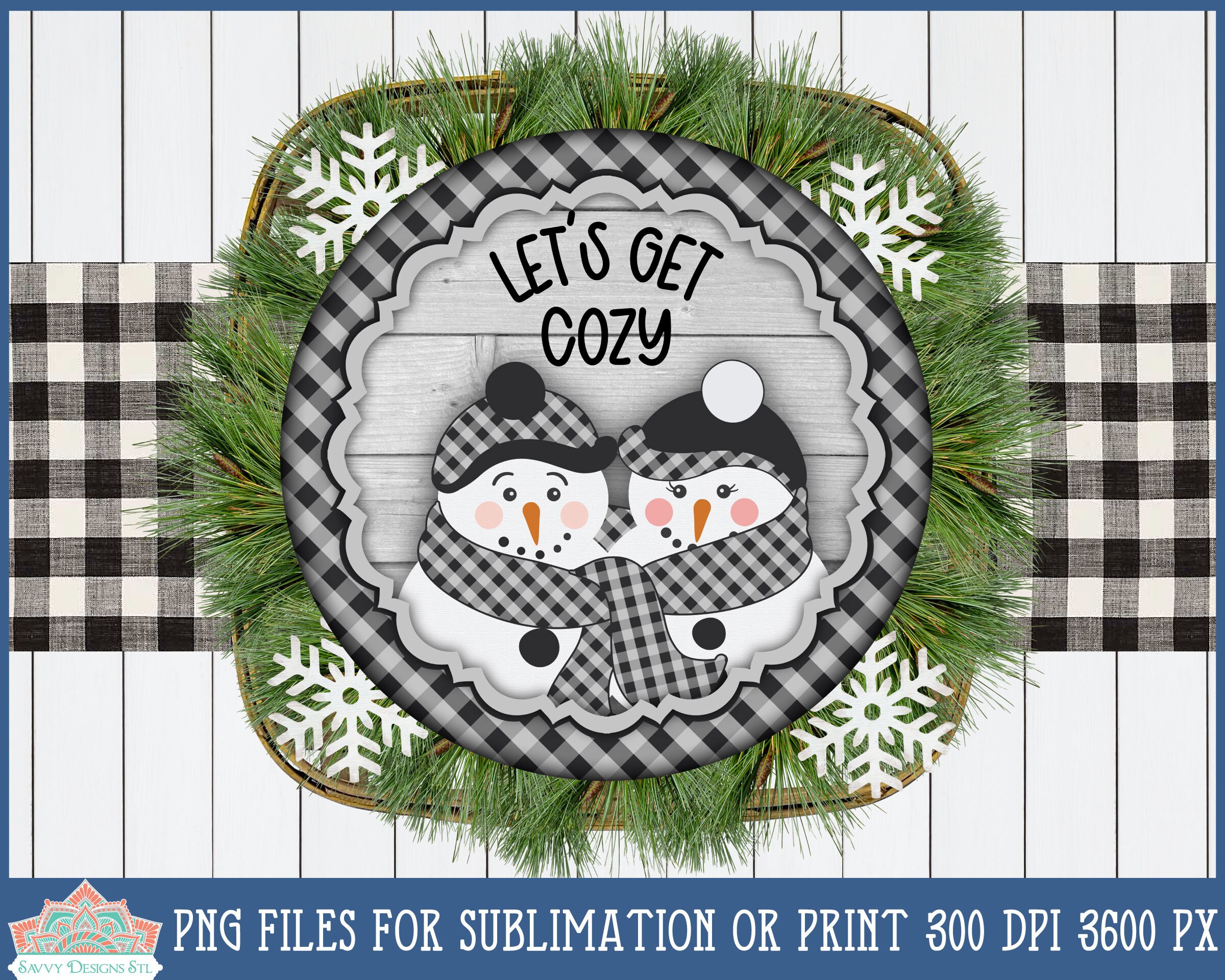 Round Winter Signs Door Sign Bundle for Sublimation or - Etsy