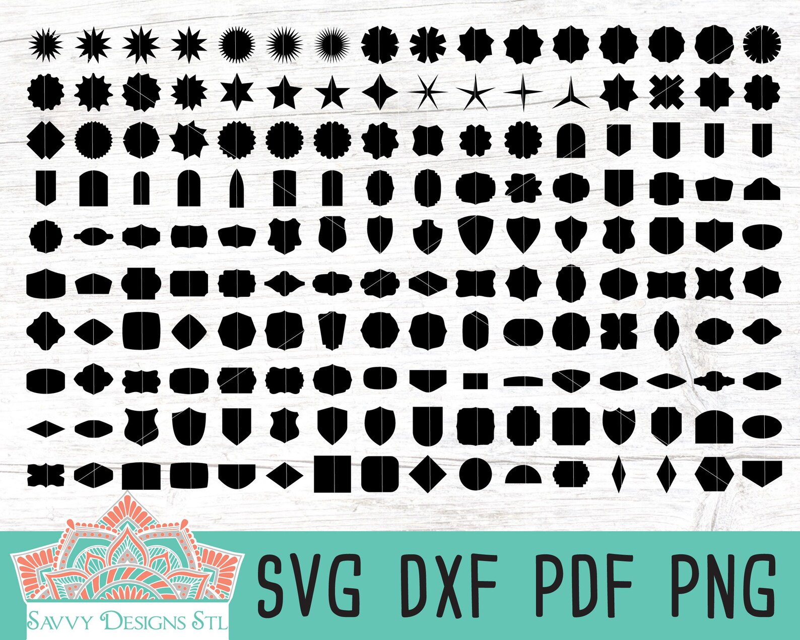HUGE 160 Vector Shapes Cut File Image Bundle for Silhouette and Cricut ...