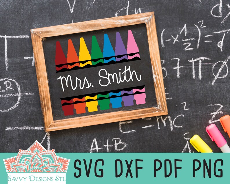 Crayon Split Monogram Template Cut File for Silhouette & - Etsy