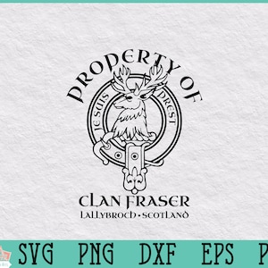 Property of Clan Fraser Lallybroch Scotland Design for Cut or Print ...