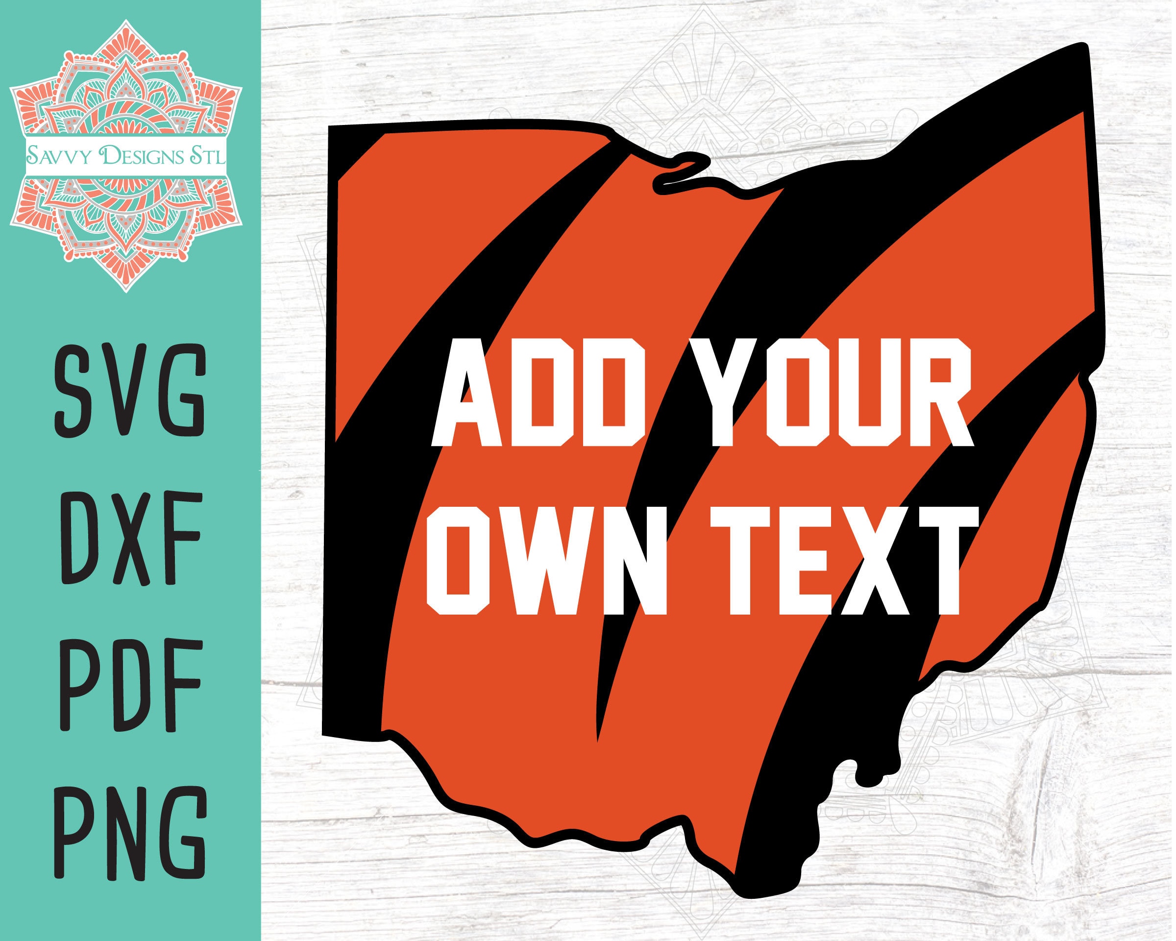 Tiger Stripe Ohio State Shape Cut File for Silhouette and - Etsy