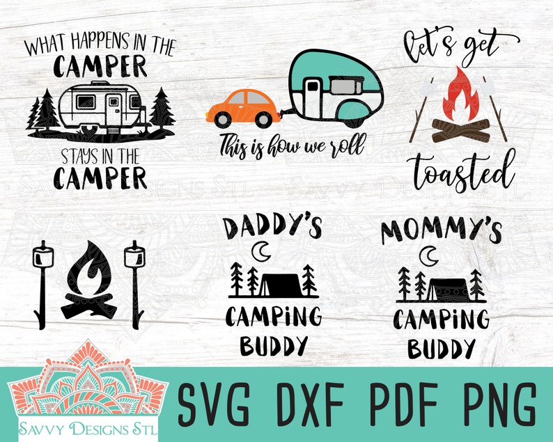 Camping Cut File Bundle for Silhouette and Cricut INSTANT - Etsy