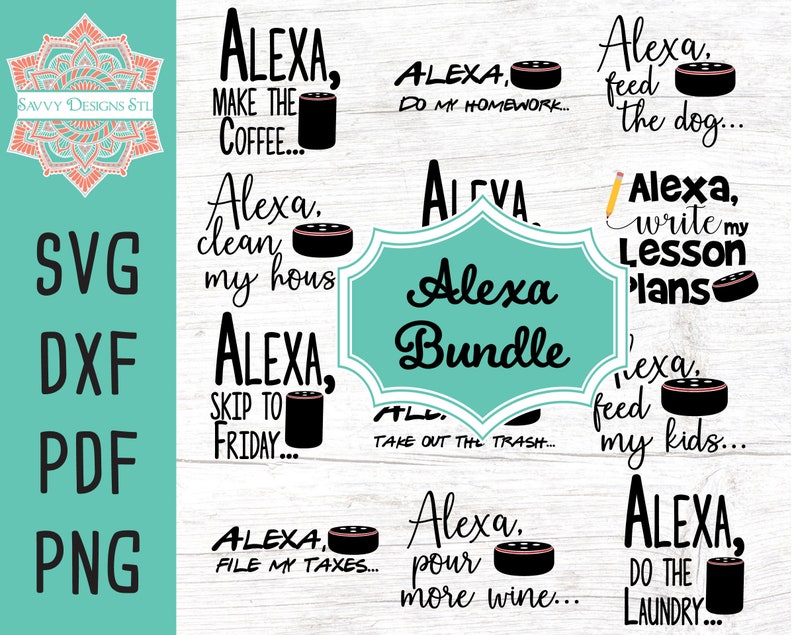 Ask Alexa Bundle Cut File Images for Silhouette and Cricut - Etsy