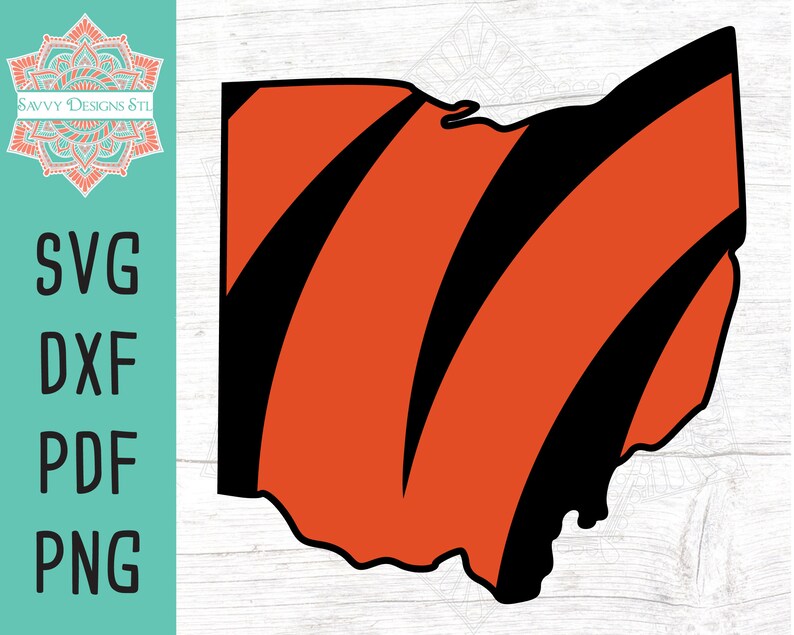 Tiger Stripe Ohio State Shape Cut File for Silhouette and - Etsy
