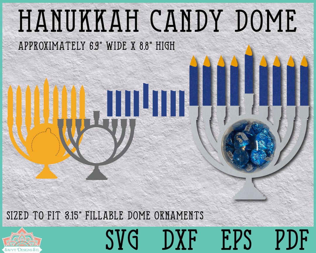 Hanukkah Candy Dome, Menorah Paper Craft, Hanukkah Paper Craft ...