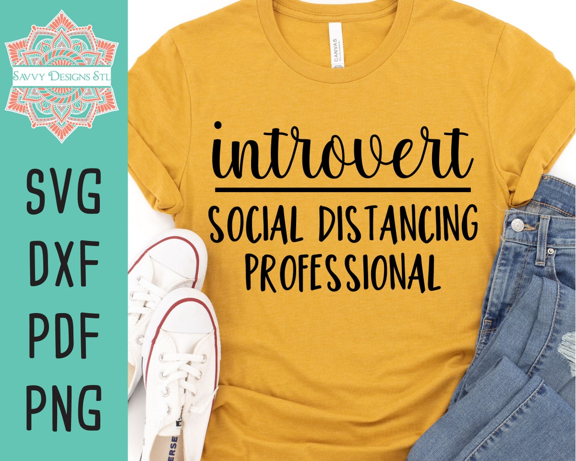 Introvert Social Distancing Professional Cut File for | Etsy