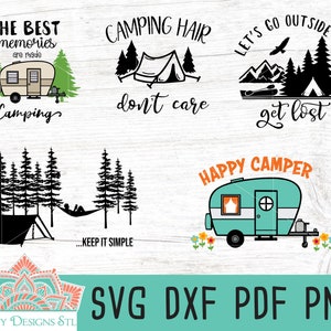 Camping Cut File Bundle for Silhouette and Cricut INSTANT | Etsy