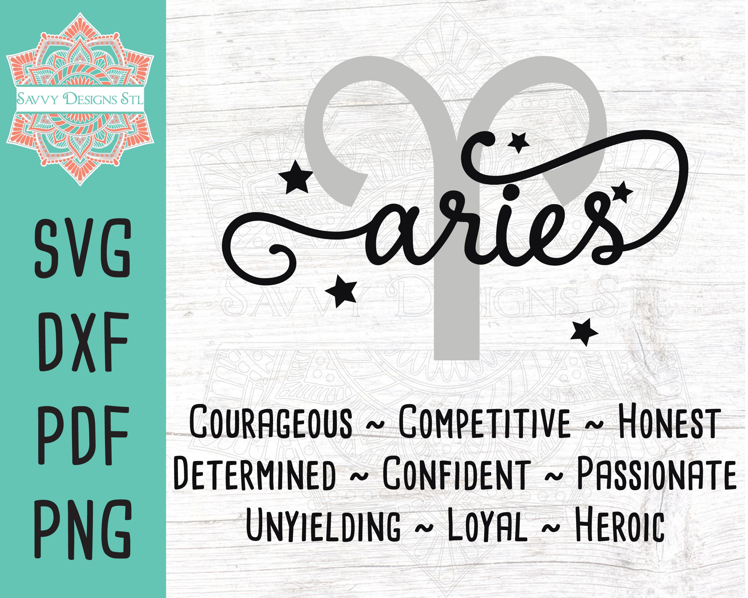 Aries Zodiac Traits Svg Cut File For Silhouette And Cricut Etsy