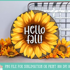 Fall Round Sign Bundle Vol 2 | Autumn Sublimation | Farmhouse Sign ...