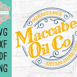 Maccabee Oil Co. Hanukkah Design for Print or Cut, Silhouette and ...