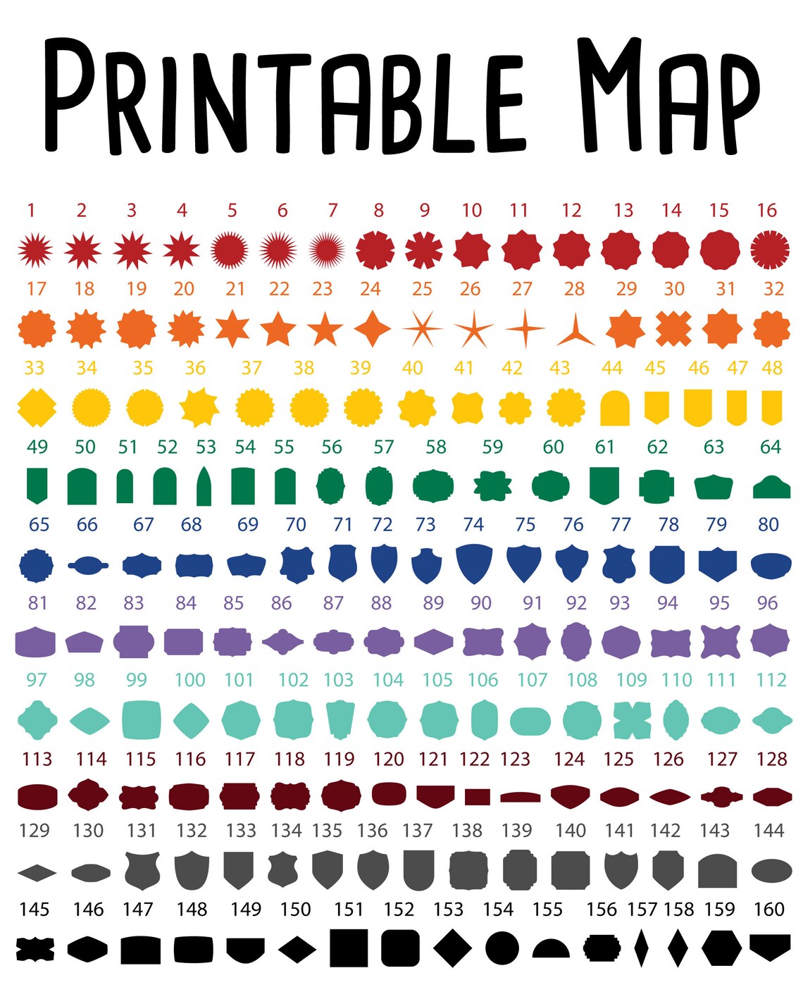 HUGE 160 Vector Shapes Cut File Image Bundle for Silhouette and Cricut ...