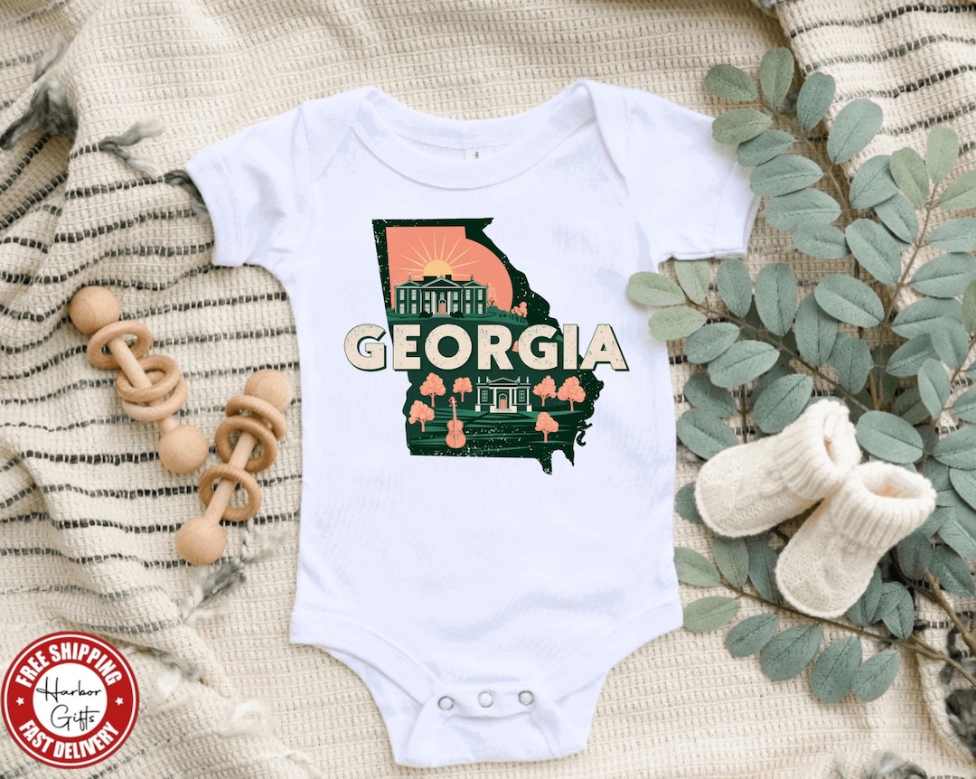 Georgia State Gerber® Baby Onesie® in Short or Long Sleeves - Etsy