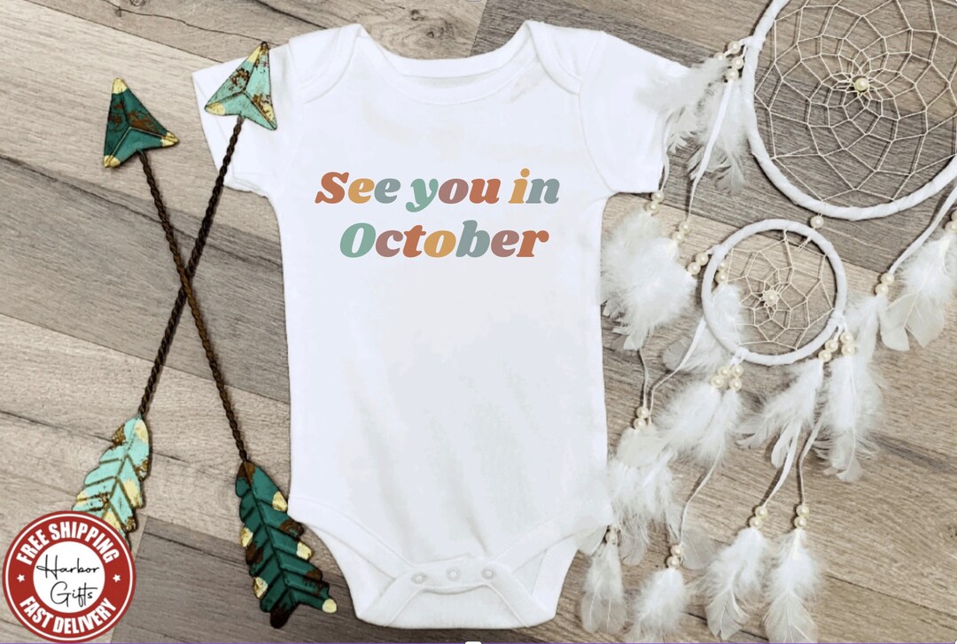 See You in October Pregnancy Announcement Gerber® Baby Onesie, Due in ...