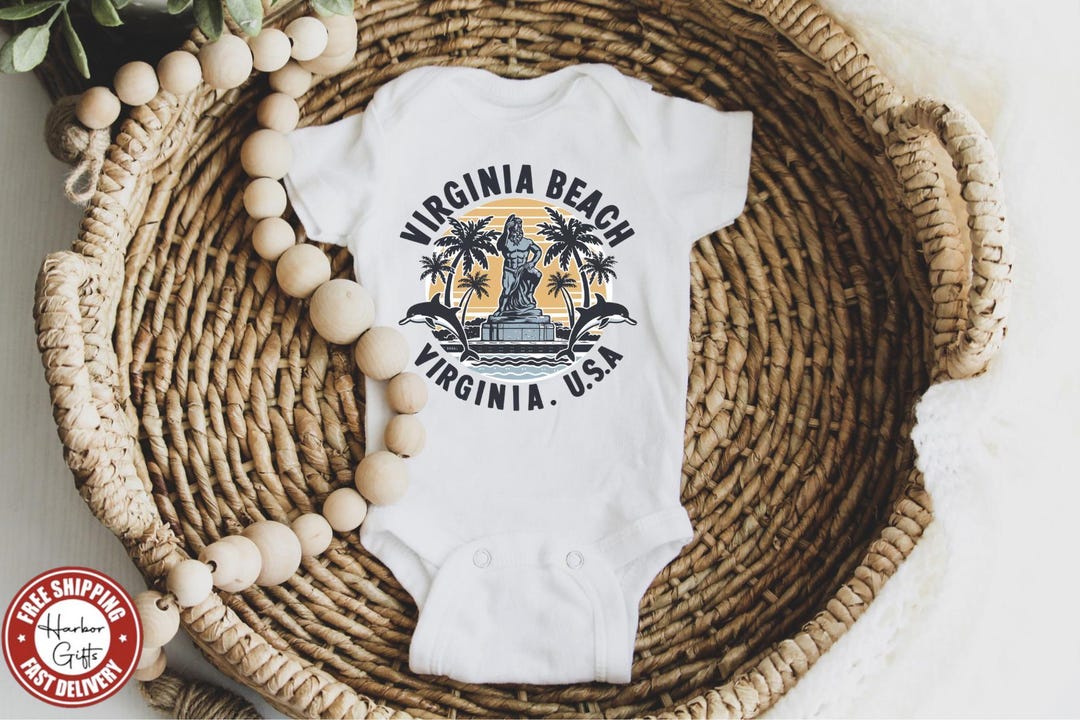 Virginia Beach Gerber® baby Onesie® in Short or Long Sleeves - Etsy