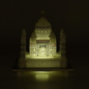 The Taj Mahal Handcrafted Marble Decorative Model. Perfect Taj Mahal ...