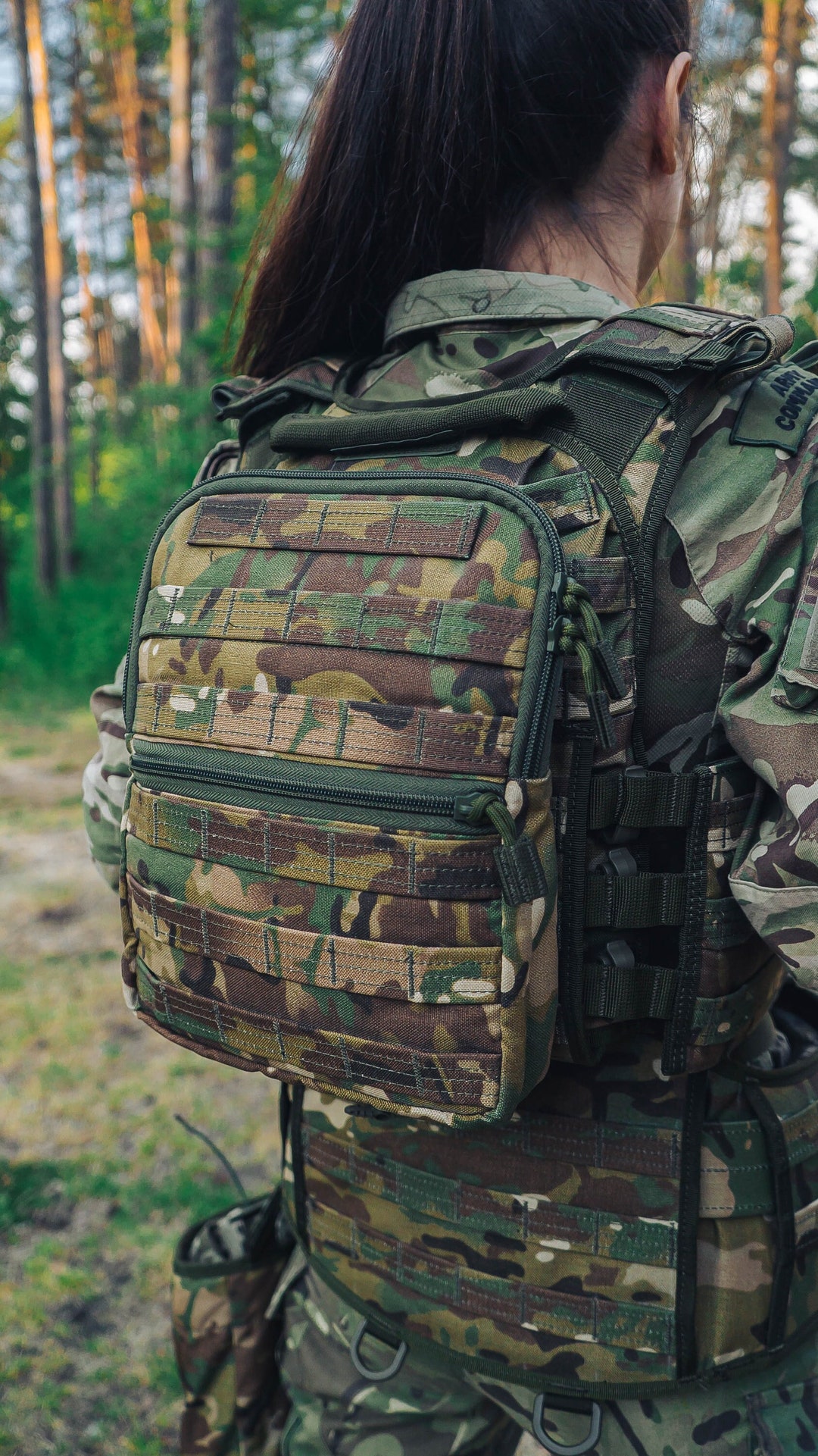 MOLLE Assault Back Panel for Vests Mini Daypack Military Backpack ...