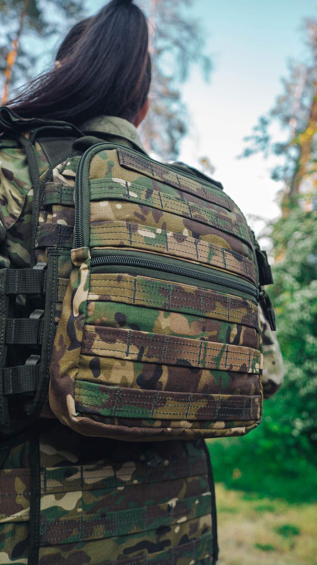 Multicam Assault Backpack Panel With Molle System for Vests Gear ...