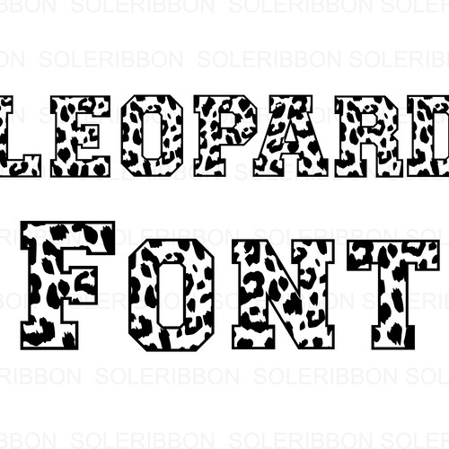 Leopard Alphabet SVG Animal Letters SVG Files for Cameo & - Etsy