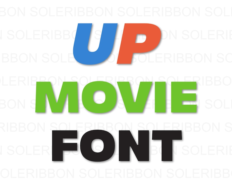 UP Movie Alphabet Font up SVG up Movie Design File Movie | Etsy