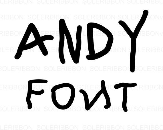 Andy Alphabet Font Toy Story Font Disney Alphabet Andy Cut | Etsy