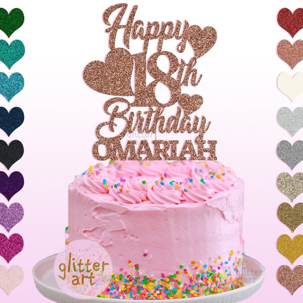 Glitter Cake Topper - Etsy