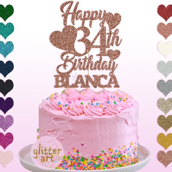 34th Birthday Cake - Etsy