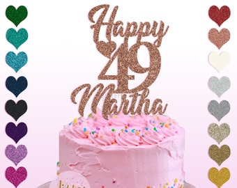 49th Birthday Cake Topper | Etsy