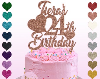 24th Birthday Cake Topper | Etsy
