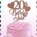 Personalised Custom Glitter Cake Topper 20th Birthday Jake Twenty Man ...