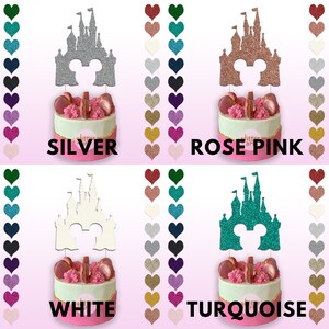Disney Castle Cake Topper Glitter Cake Topper Birthday - Etsy