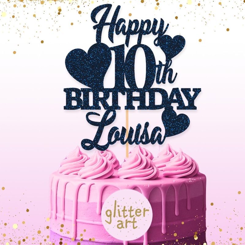 Cake Topper 10th Girl - Etsy UK