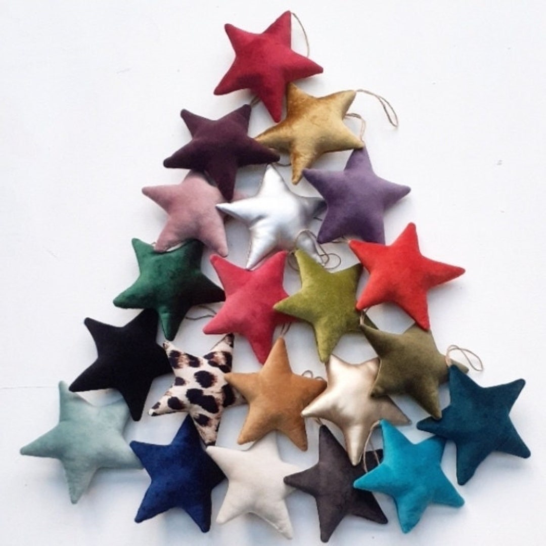 Small Velvet Stars, Hanging Decoration, Gift Ideas, Colours, Tree ...
