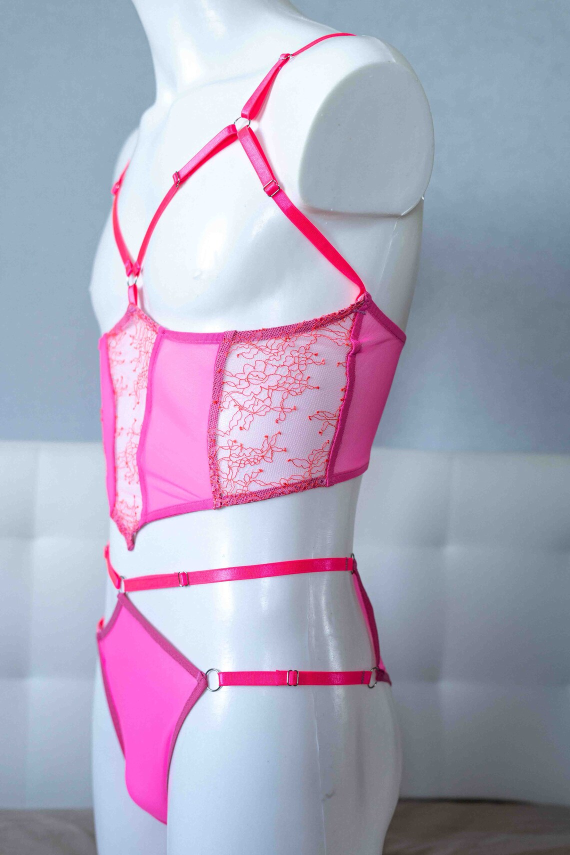 Sissy Lingerie For Men Male Pink Corset Top Sissy Panty Etsy