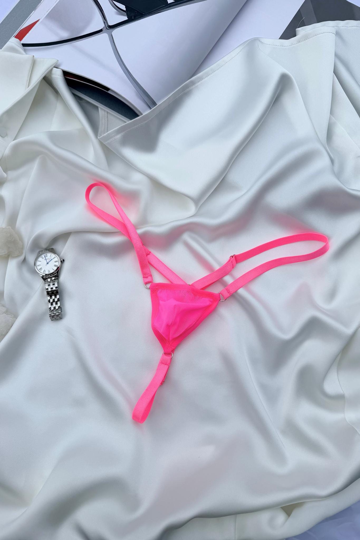 Daring Mesh Micro Thong Men Set, Sheer Femboy Underwear, Crossdresser ...