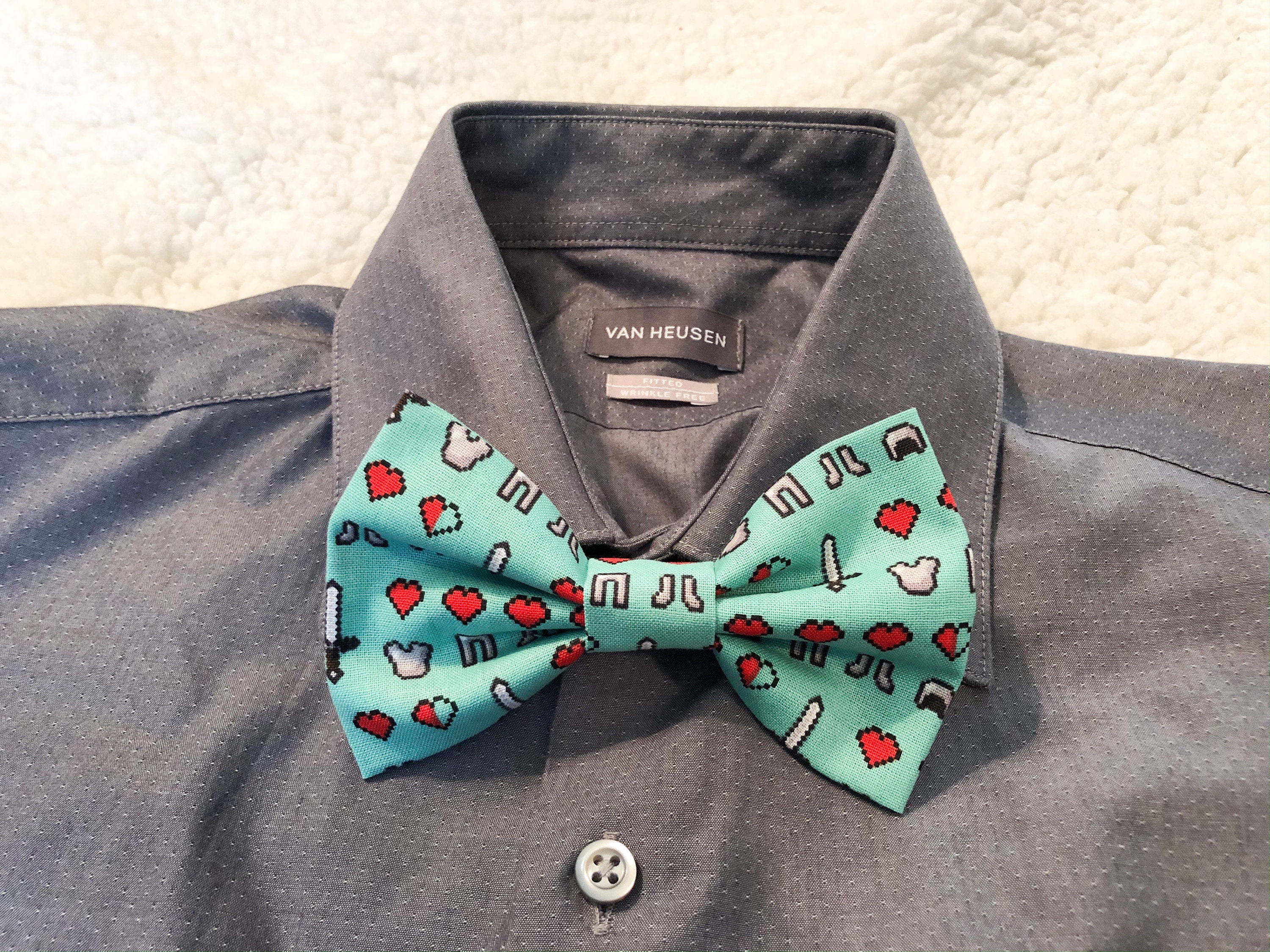 Minecraft Bow Tie-minecraft Creeper-video Games-men's Accessories-men's ...