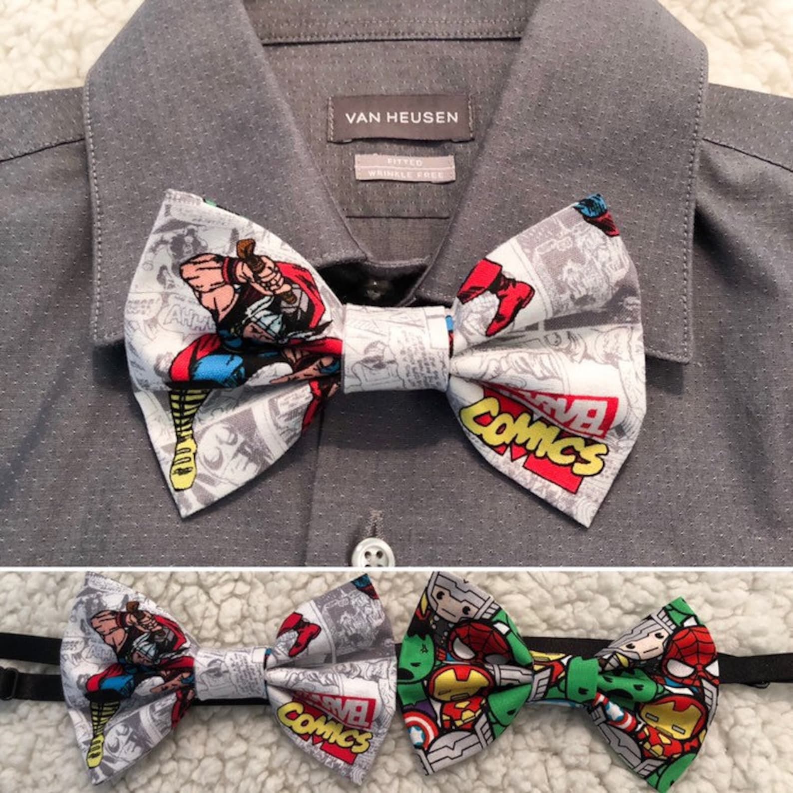 Marvel Superhero Bow Tie-men's Accessories-men's - Etsy