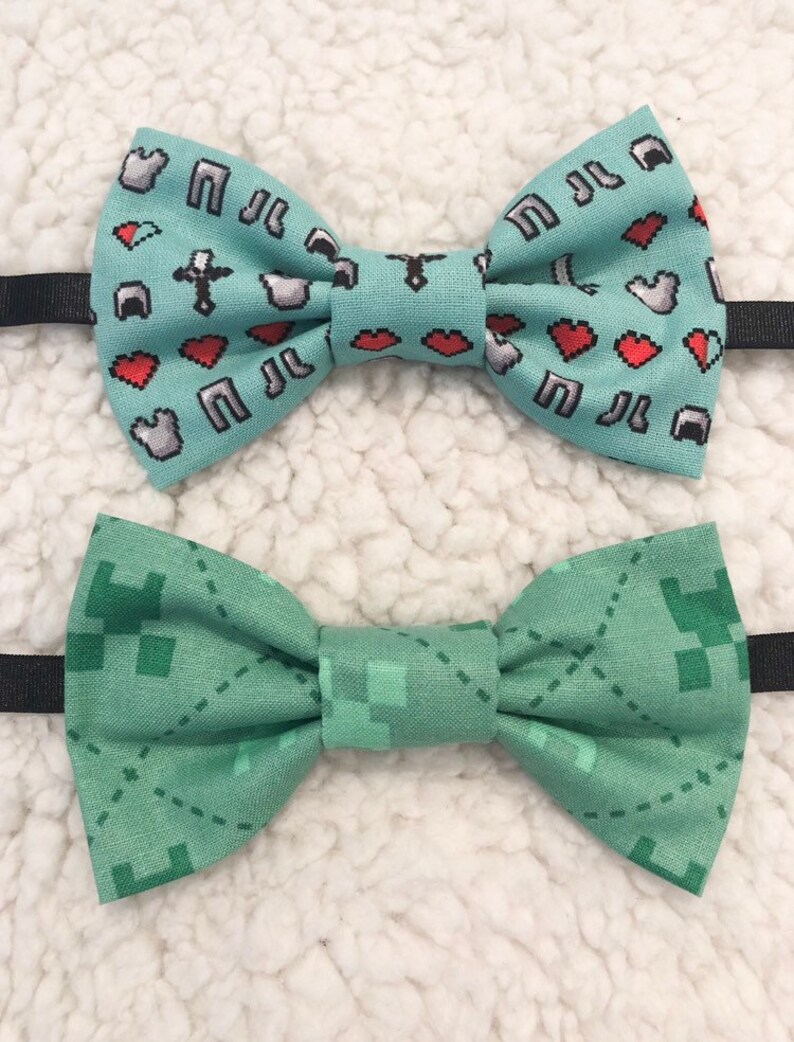 Minecraft Bow Tie-minecraft Creeper-video Games-men's Accessories-men's ...