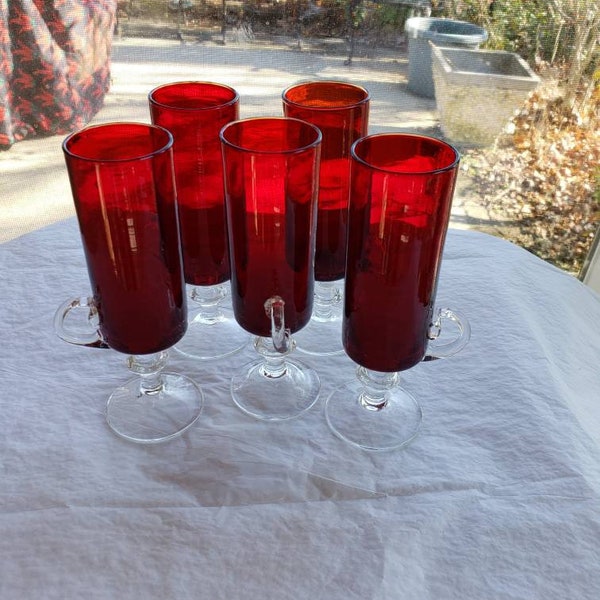 Red Cordial Glasses - Etsy