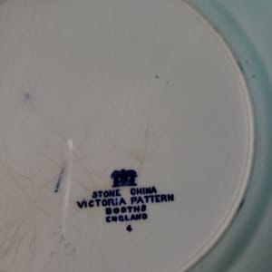 Vintage Victoria Pattern Plate, Stone China From Booths England |flow ...