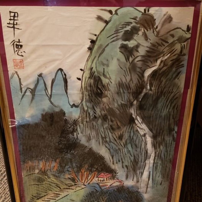 Signed Water Color Art on Rice Paper Original Signed Art - Etsy