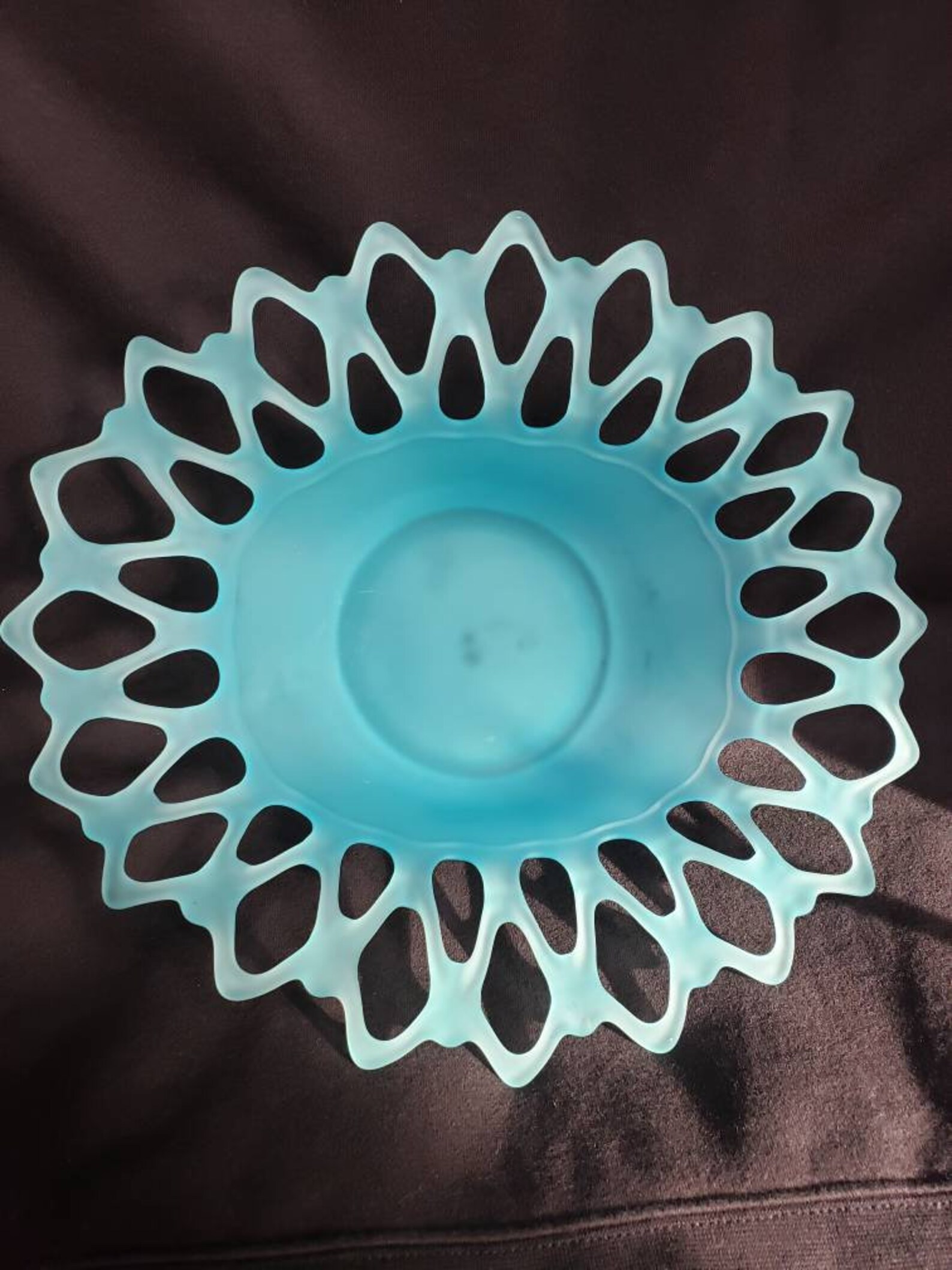 Westmoreland Lattice Edge Bowl Blue Satin Lattice Edge - Etsy
