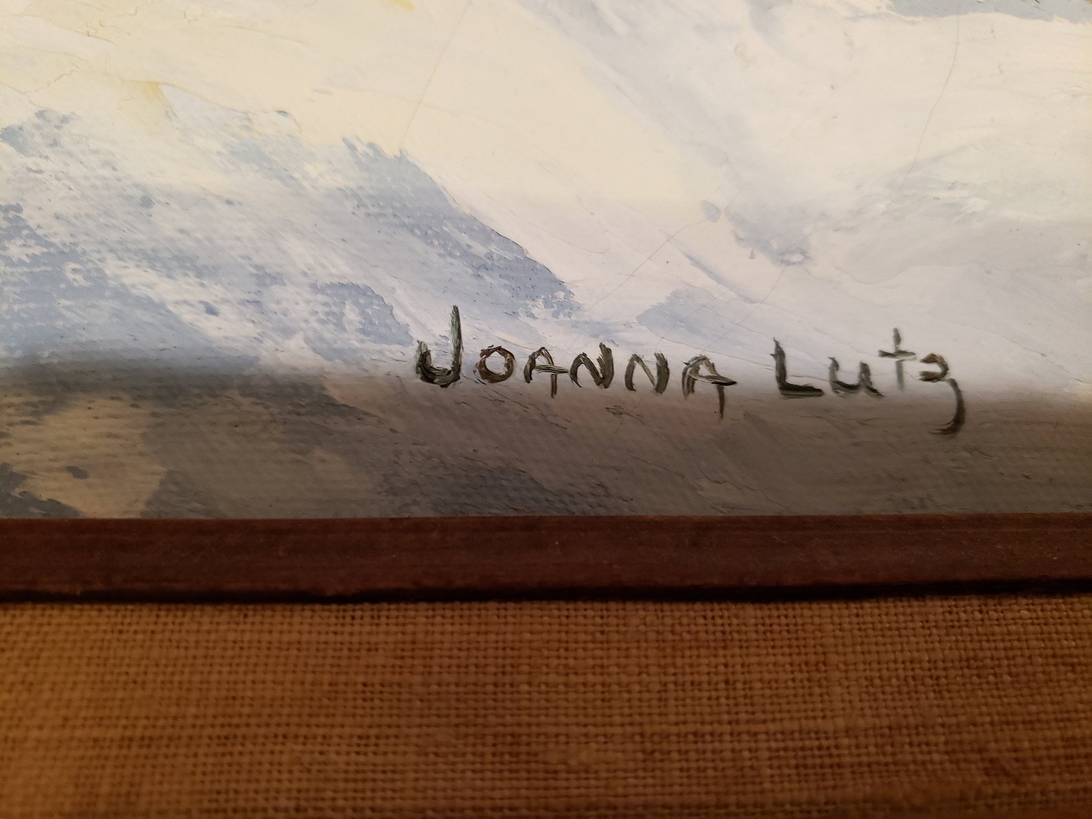 Joanna Lutz Original Oil Painting Winter Scene| Original Oil Painting ...