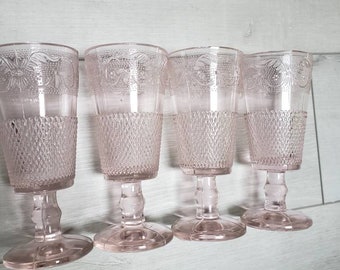 Pink Glass Goblets | Etsy